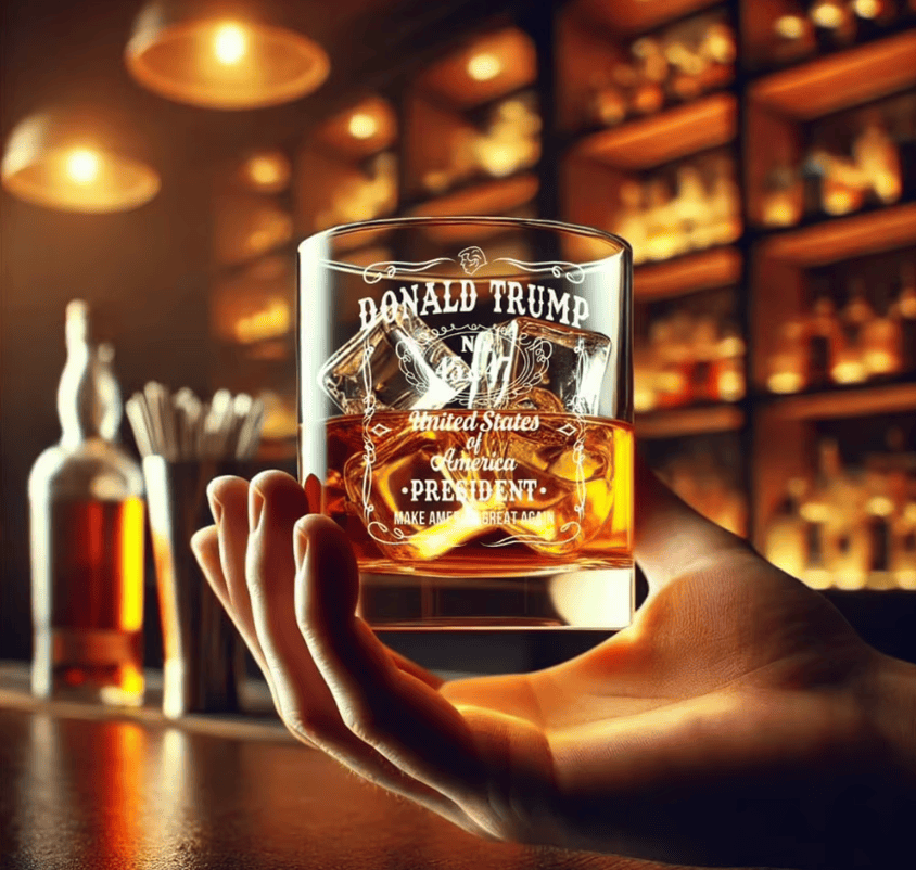 Trump 45 & 47 Whiskey Glasses